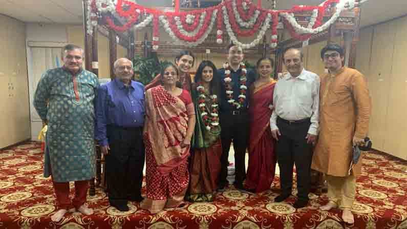 ವೈವಾಹಿಕ ಜೀವನಕ್ಕೆ ಕಾಲಿರಿಸಿದ ನವ ಜೋಡಿಗೆ ಕುಟುಂಬಸ್ಥರು ಶುಭ ಕೋರಿದರು | TV9 Kannada