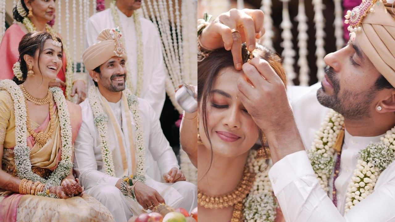 ವಿಶಾಲ್ ಶಿವಪ್ಪ ಜೊತೆ ಹಸೆಮಣೆ ಏರಿದ ನಟಿ ಶುಭ್ರಾ ಅಯ್ಯಪ್ಪ; ಇಲ್ಲಿವೆ ಫೋಟೋಗಳು ...