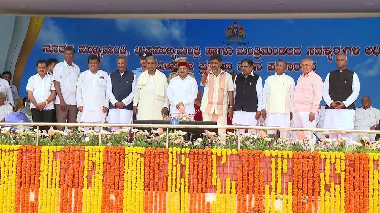 CM Siddaramaiah DCM DK Shivakumar Swearing In Ceremony Photos and cabinet ministers | TV9 Kannada