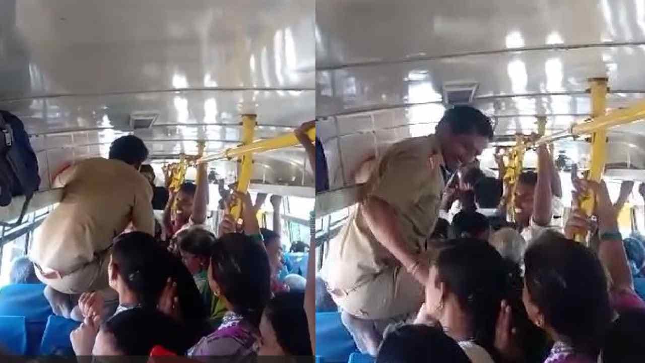 ಶಕ್ತಿ ಯೋಜನೆ ಎಫೆಕ್ಟ್, ಸೀಟ್ ಮೇಲೇರಿ ಟಿಕೆಟ್ ನೀಡಿದ ಬಸ್ ಕಂಡಕ್ಟರ್: ವಿಡಿಯೋ ...