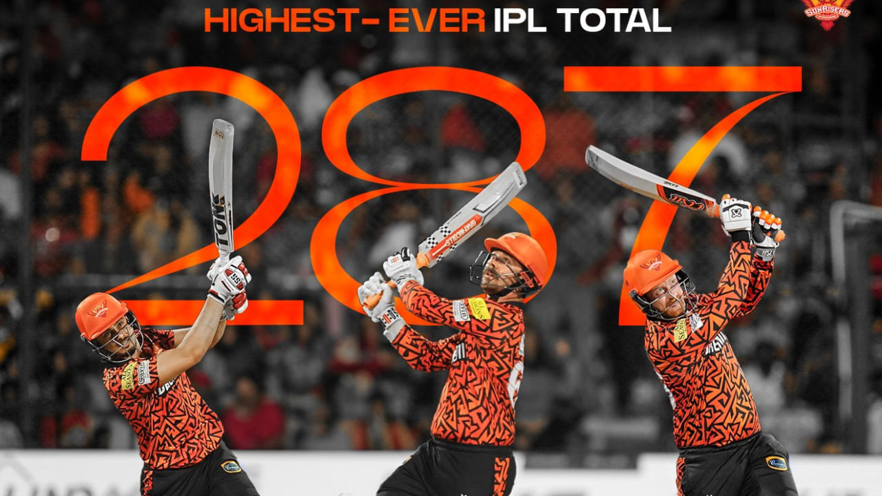 IPL 2024: ಬರೋಬ್ಬರಿ 287 ರನ್; ತನ್ನದೇ ದಾಖಲೆ ಮುರಿದ ಹೈದರಾಬಾದ್‌..! - Kannada News | IPL 2024 SRH slam ...