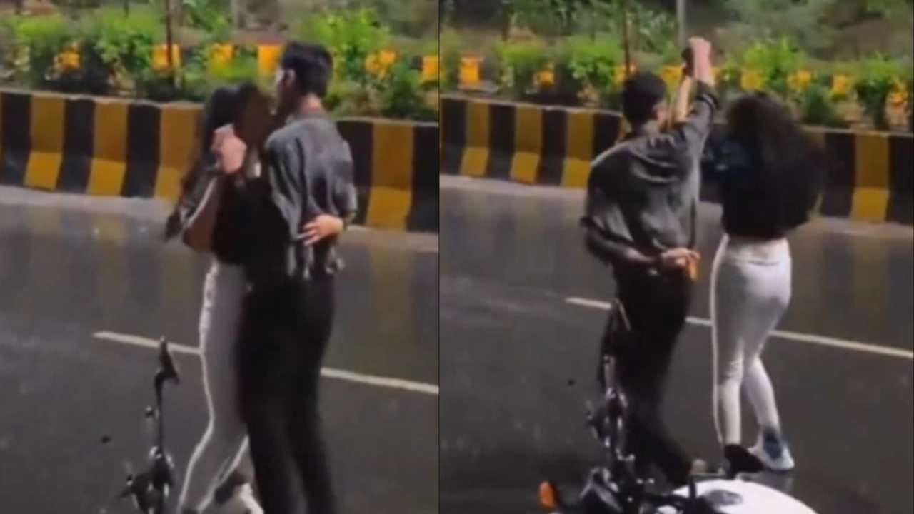 Video Viral: ಮಳೆಗೆ ನಡುರಸ್ತೆಯಲ್ಲೇ ಪ್ರೇಮಿಗಳ ರೋಮ್ಯಾಂಟಿಕ್ ಡ್ಯಾನ್ಸ್; ವಿಡಿಯೋ ...
