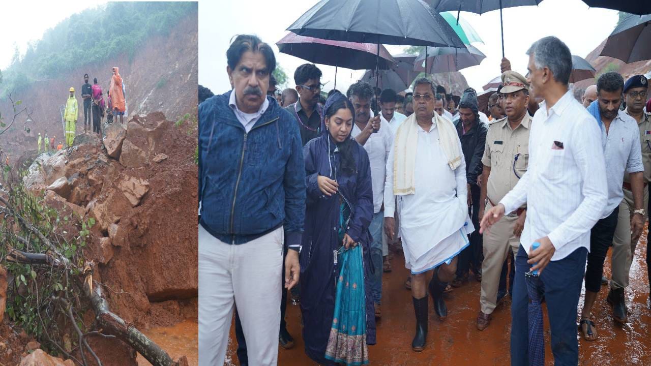 ರಣಭೀಕರ ಮಳೆ ನಡುವೆಯೇ ಶಿರೂರು ಗುಡ್ಡ ಕುಸಿತ ಸ್ಥಳದಲ್ಲಿ SDRF-NDRF ಜೊತೆ ಸಿಎಂ ...
