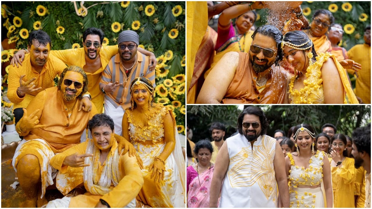 ಅದ್ದೂರಿಯಾಗಿ ನಡೆದ ತರುಣ್-ಸೋನಲ್ ಅರಿಶಿಣ ಶಾಸ್ತ್ರ; ಇಲ್ಲಿವೆ ಸುಂದರ ಫೋಟೋಗಳು ...