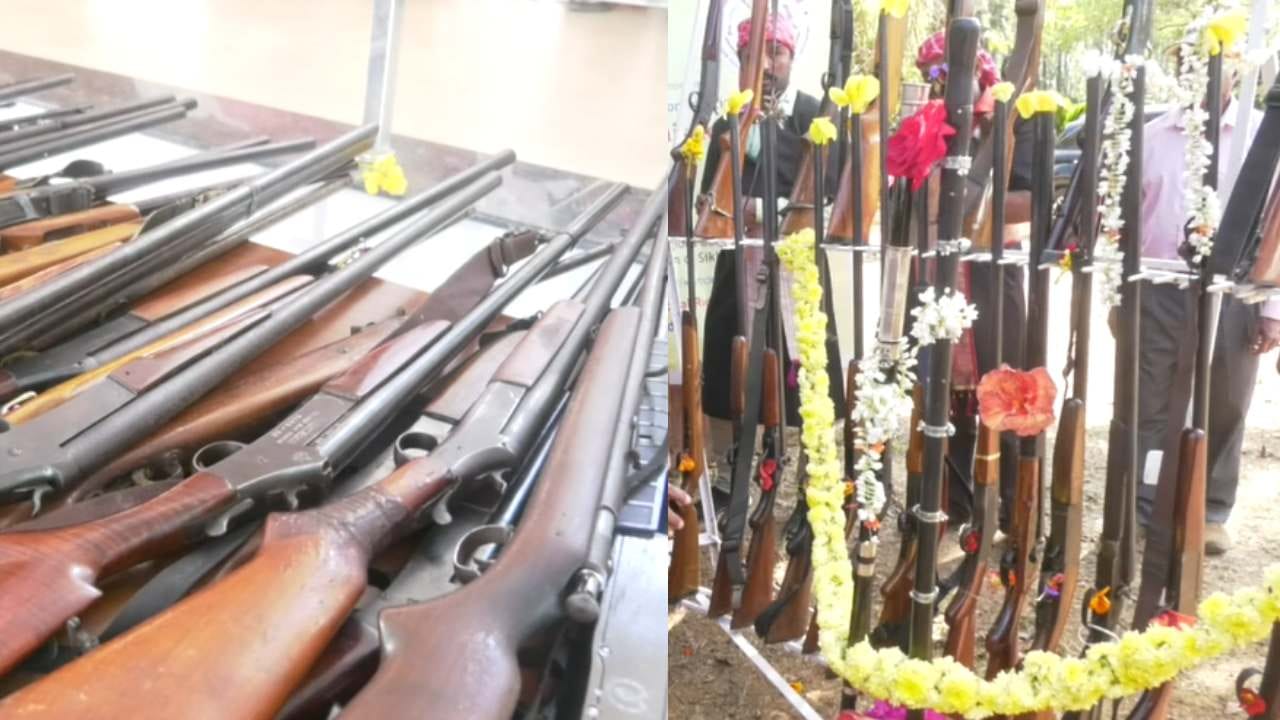 ಕೊಡಗಿನಲ್ಲಿ ವಿಶಿಷ್ಟ ಕೋವಿ ಹಬ್ಬ: ಬಂದೂಕಿಗೆ ಪೂಜೆ, ಗುಂಡು ಹೊಡೆದು ಶೌರ್ಯ ಮೆರೆದ ...